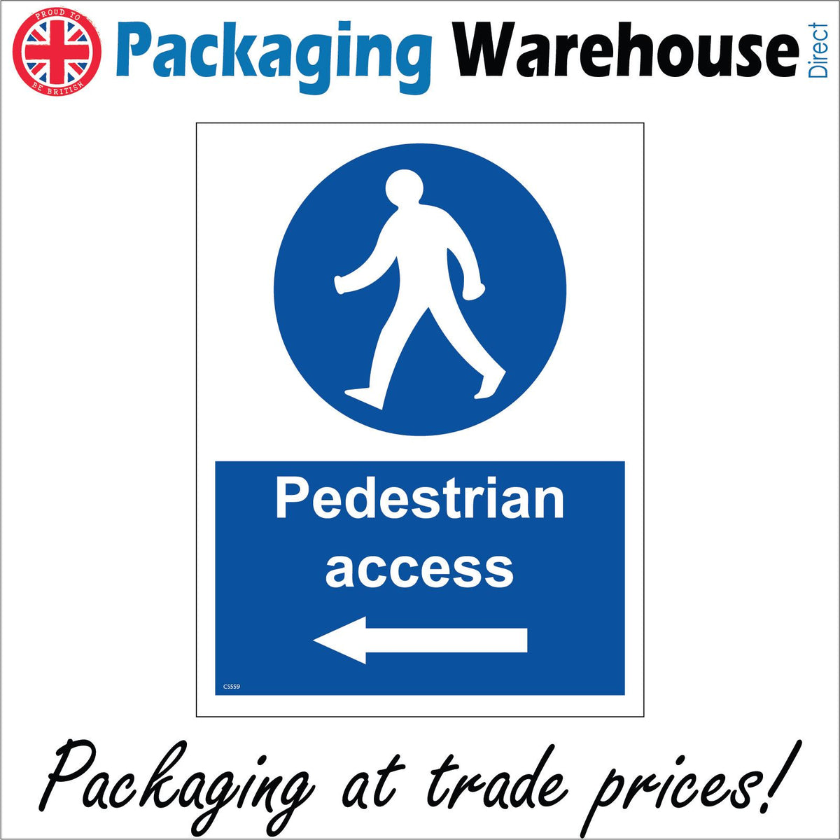 Pedestrian Access Left Arrow Direction Public Route Way – PWDirect