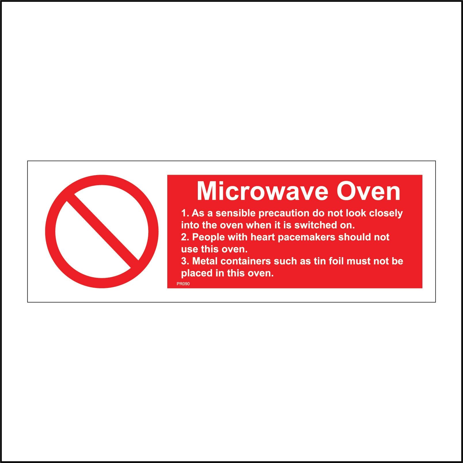 Microwave Oven Safety Sign with Circle – PWDirect