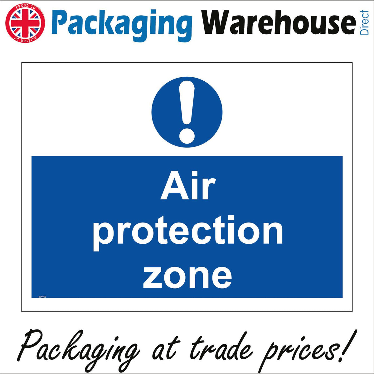Air Protection Zone Sign with Circle Exclamation Mark – PWDirect