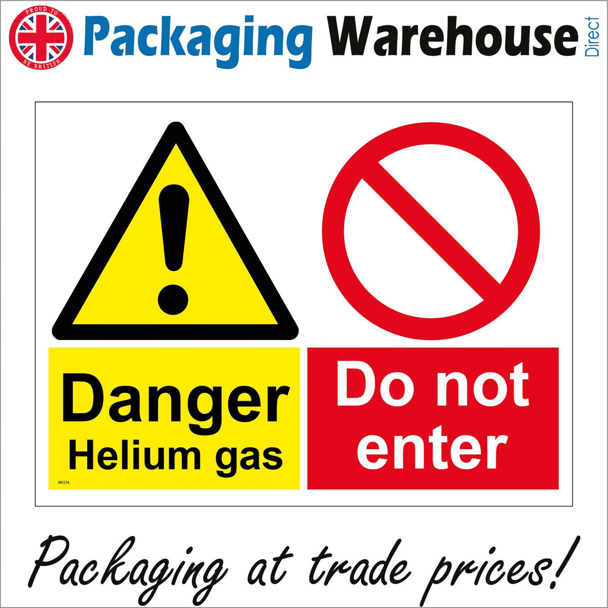 Danger Helium Gas Do Not Enter Sign with Triangle Exclamation Mark ...