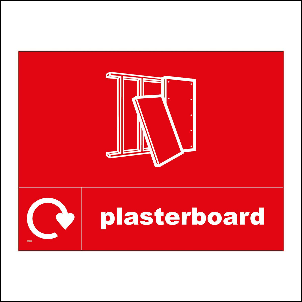 Plasterboard Recycling Walls Ceiling Sign with Boards Frame Recycling ...