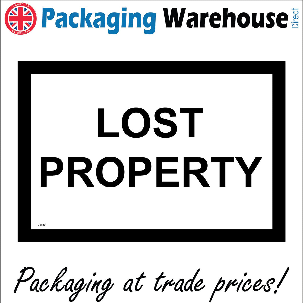 Lost Property Missing Mislaid Airport Train Station Sign – PWDirect