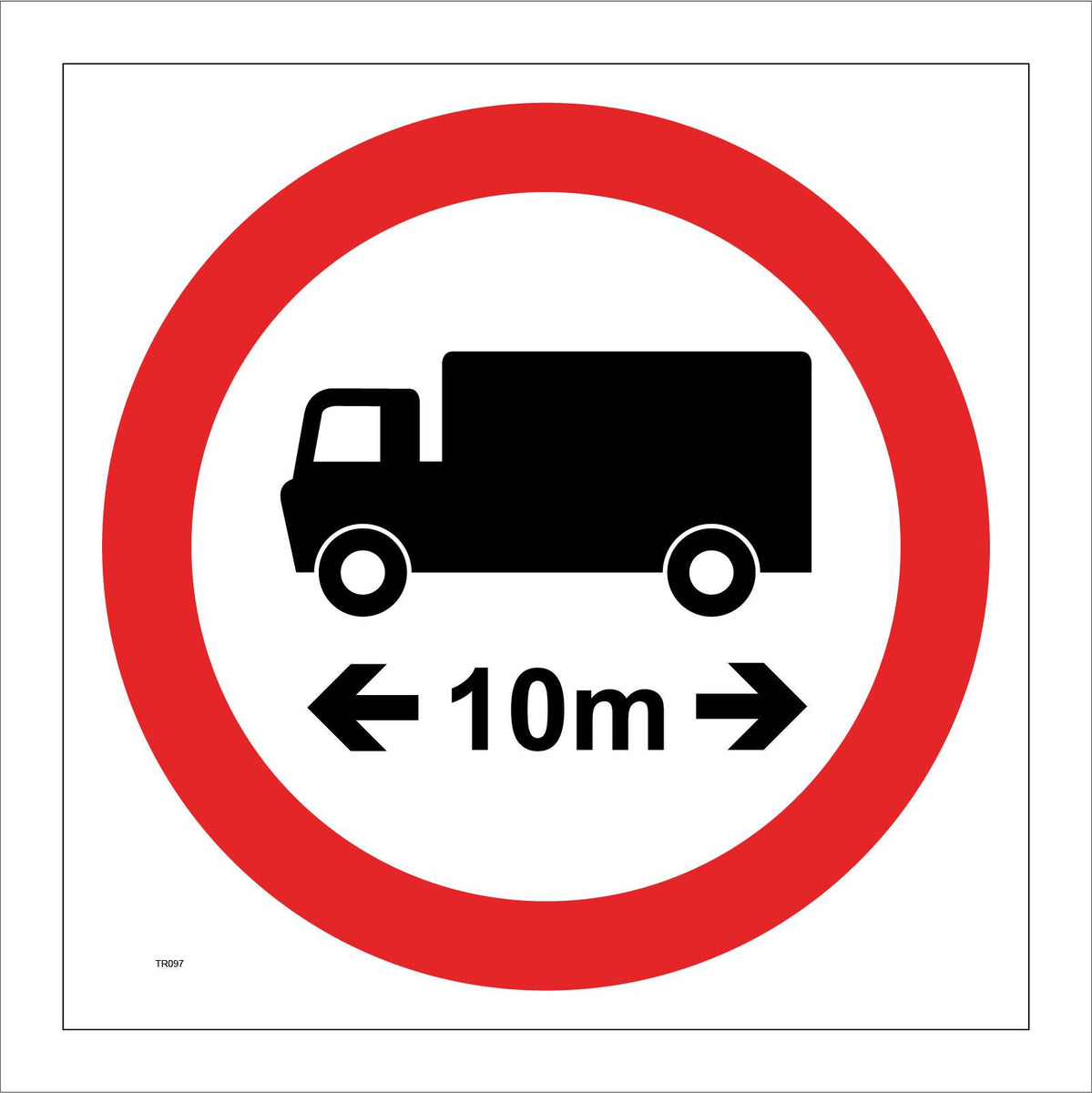 1Om Length Sign with Lorry Arrow – PWDirect