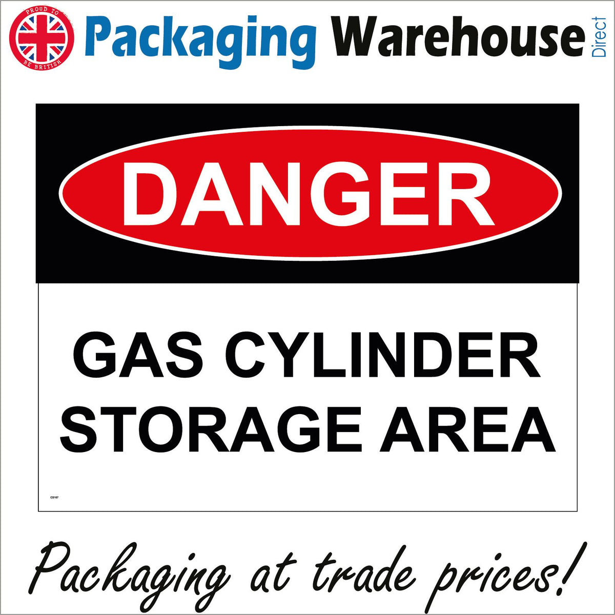 Danger Gas Cylinder Storage Area Sign – PWDirect