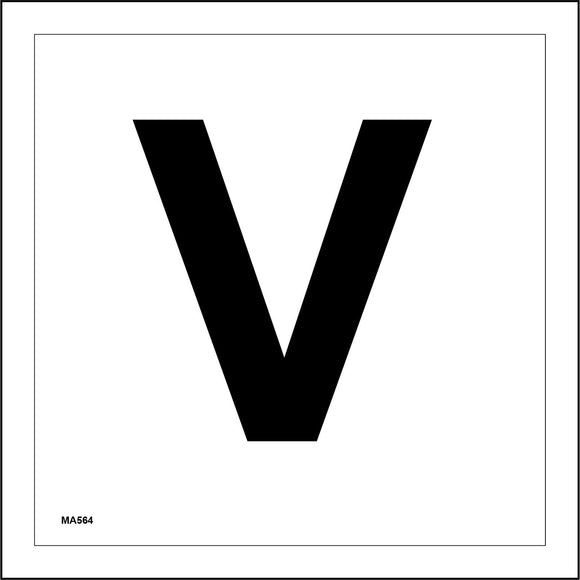 Letter Character V Warehouse Shelving Factory Storeroom Alphabet Sign ...