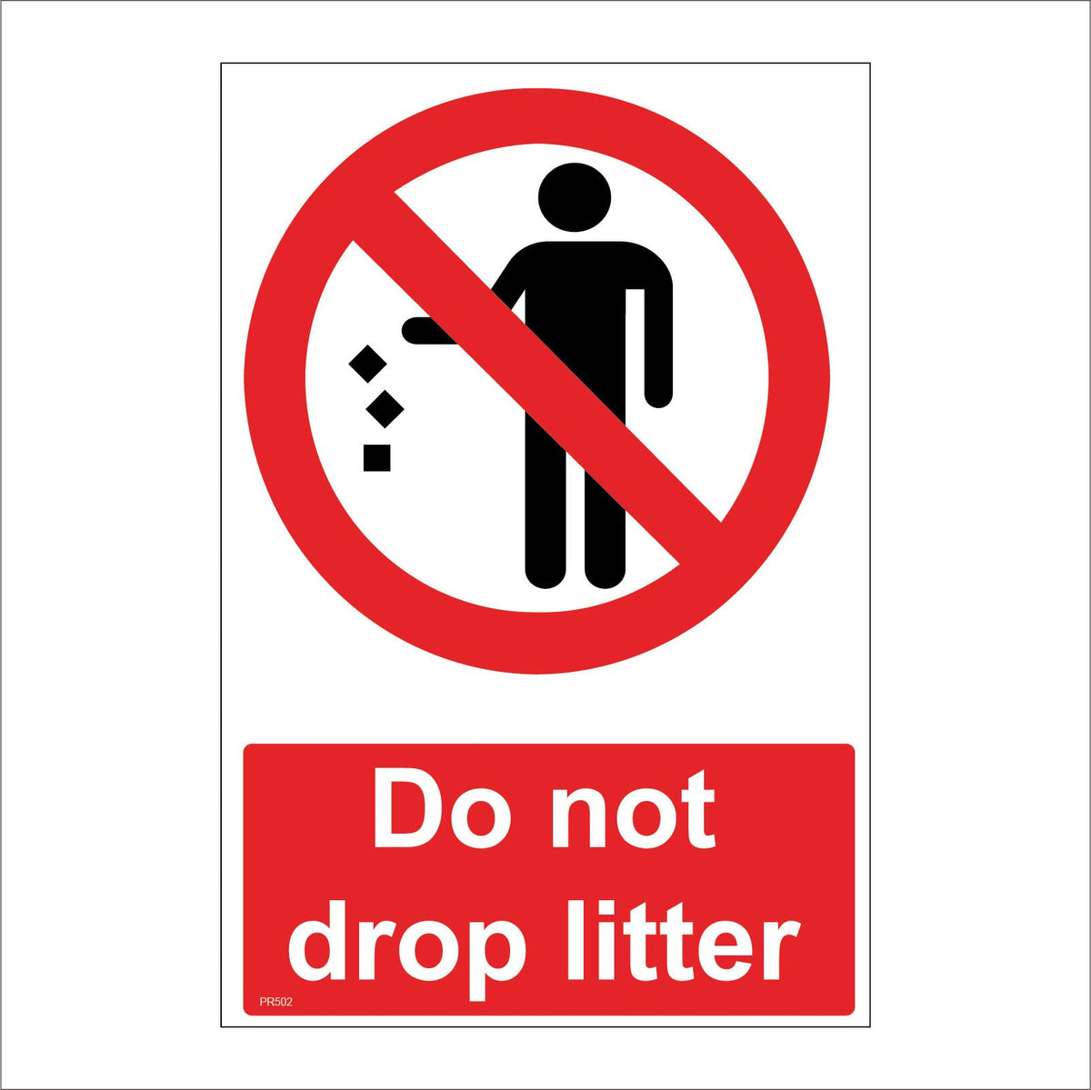 Do Not Drop Litter Bin Waste Rubbish – PWDirect
