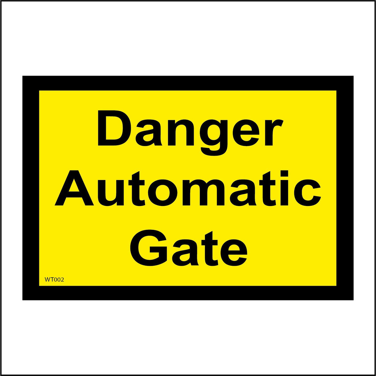 Danger Automatic Gate Sign – PWDirect