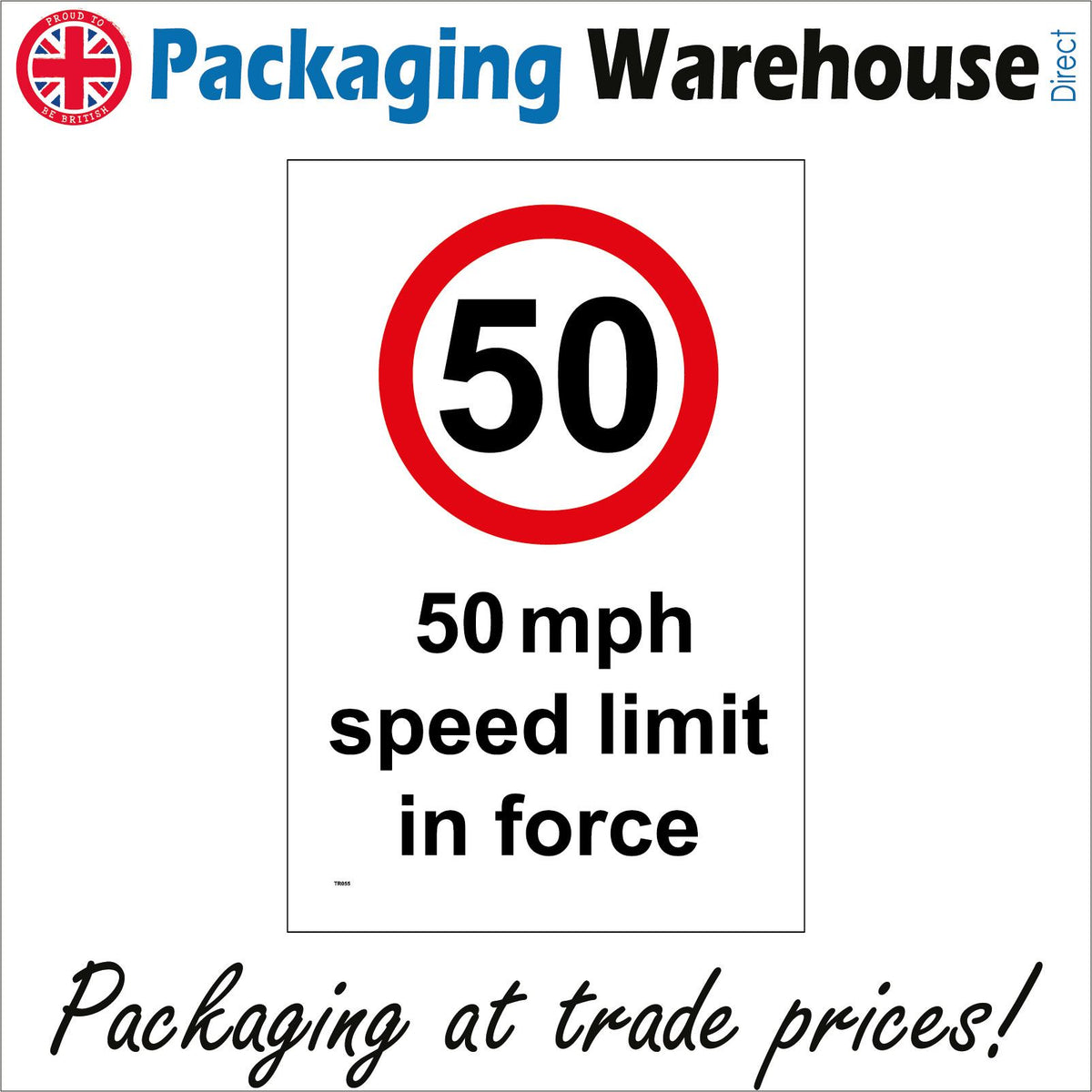 50 Mph Speed Limit In Force Sign with Circle – PWDirect