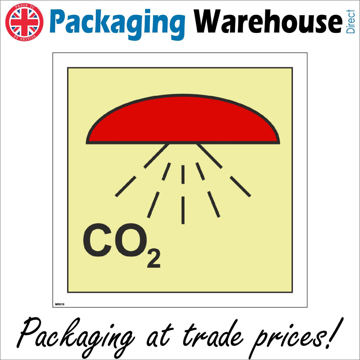 Space Protected By Co2 Sign with Block Lines – PWDirect