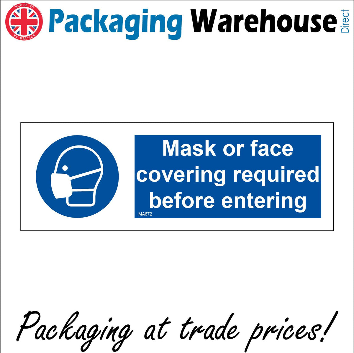 Mask Or Face Covering Required Before Entering Sign with Mask Face ...