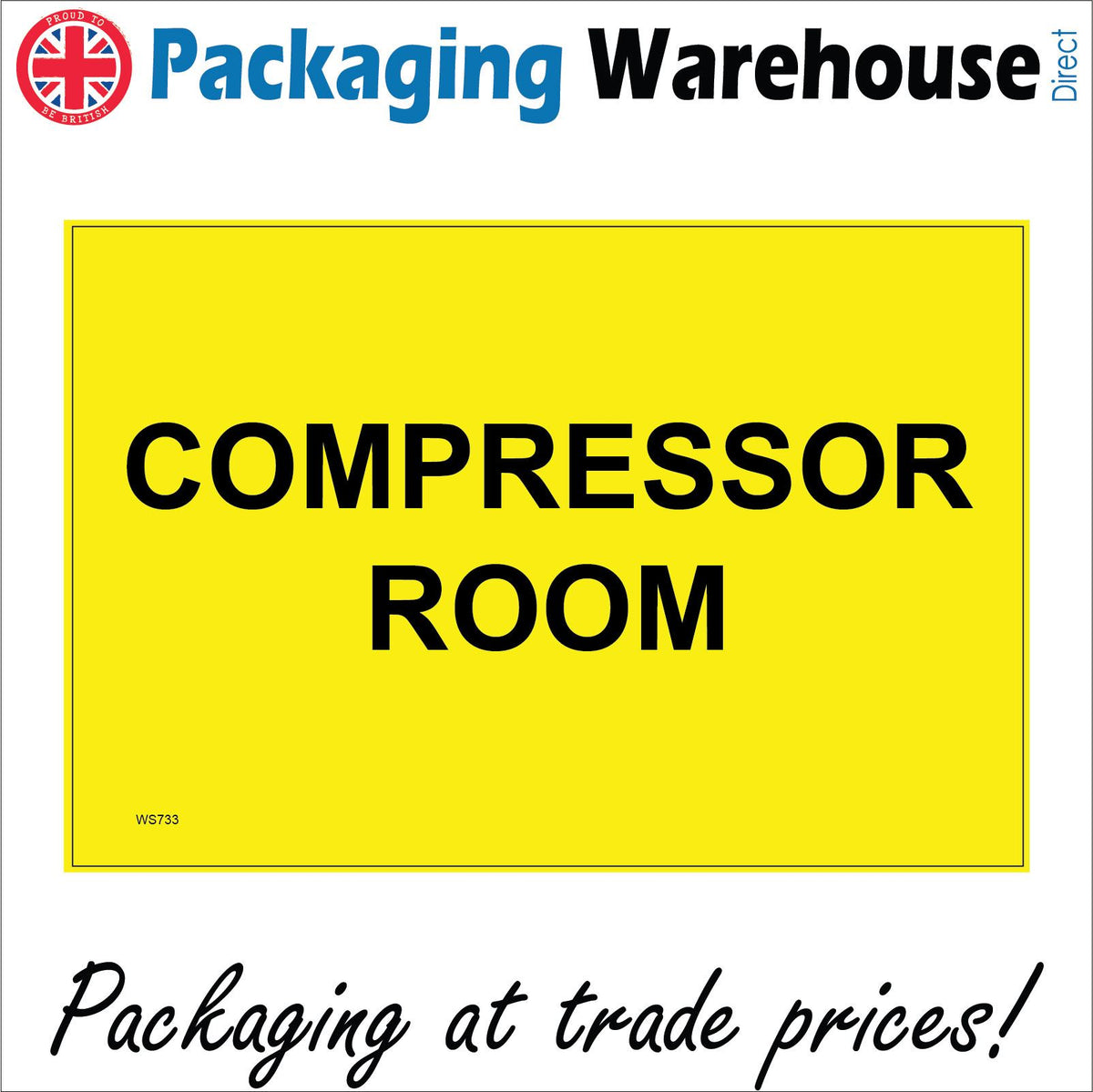 Compressor Room Sign with Square – PWDirect