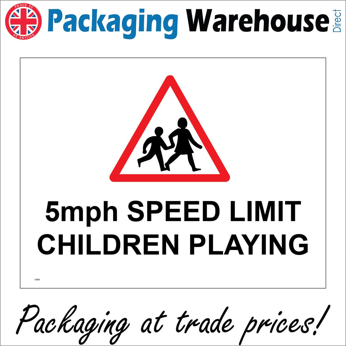5Mph Speed Limit Children Playing Sign with Triangle Children – PWDirect