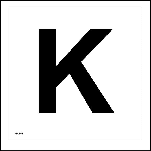 Letter Character K Warehouse Shelving Factory Storeroom Alphabet Sign ...