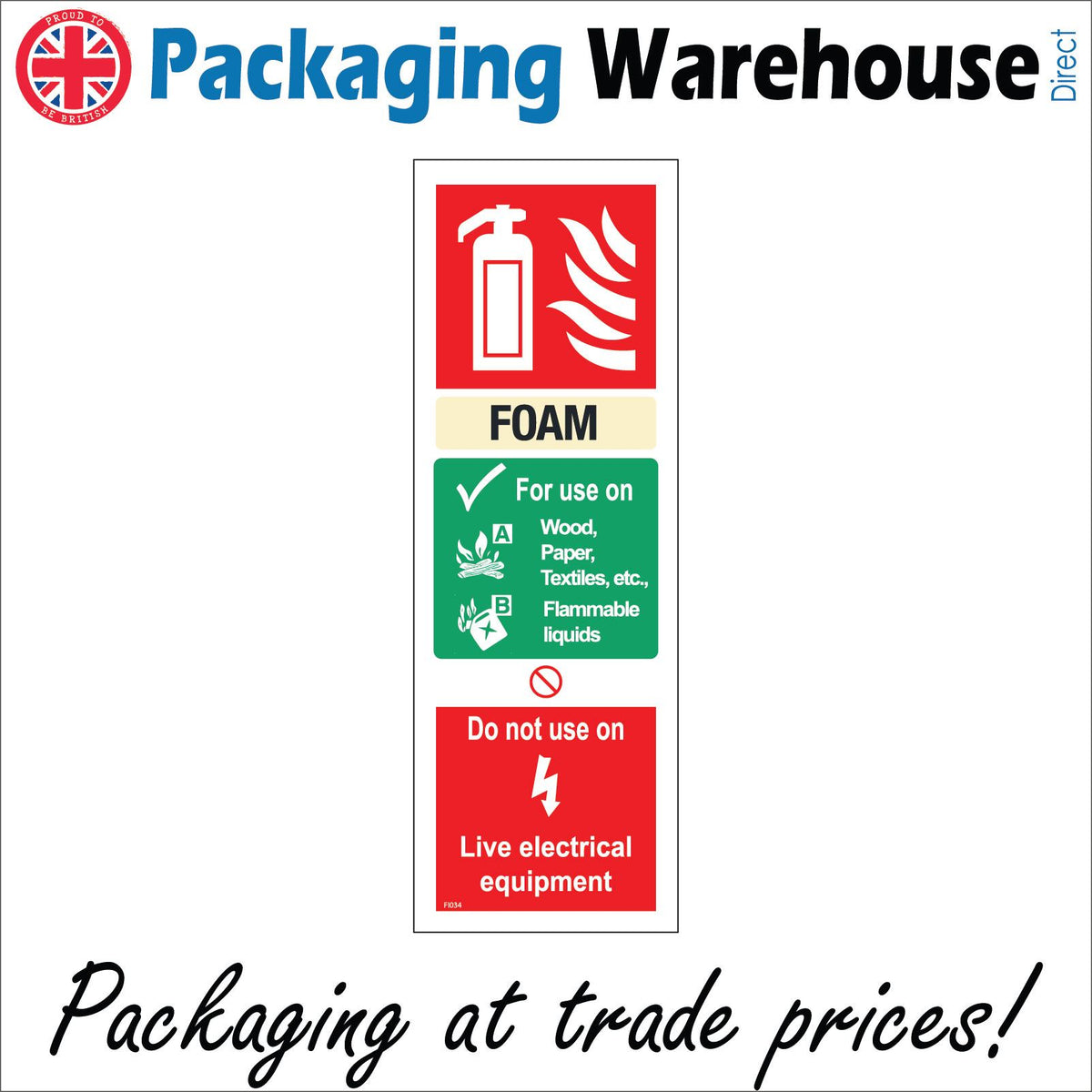 Foam Fire Extinguisher Sign with Fire Extinguisher Fire Tick Canister ...