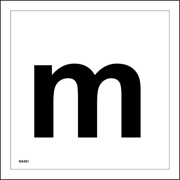 Letter Character m Warehouse Shelving Factory Storeroom Alphabet Sign ...