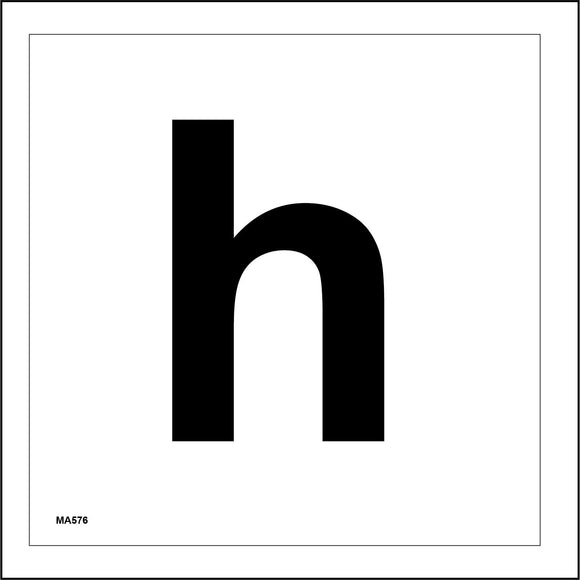 Letter Character h Warehouse Shelving Factory Storeroom Alphabet Sign ...