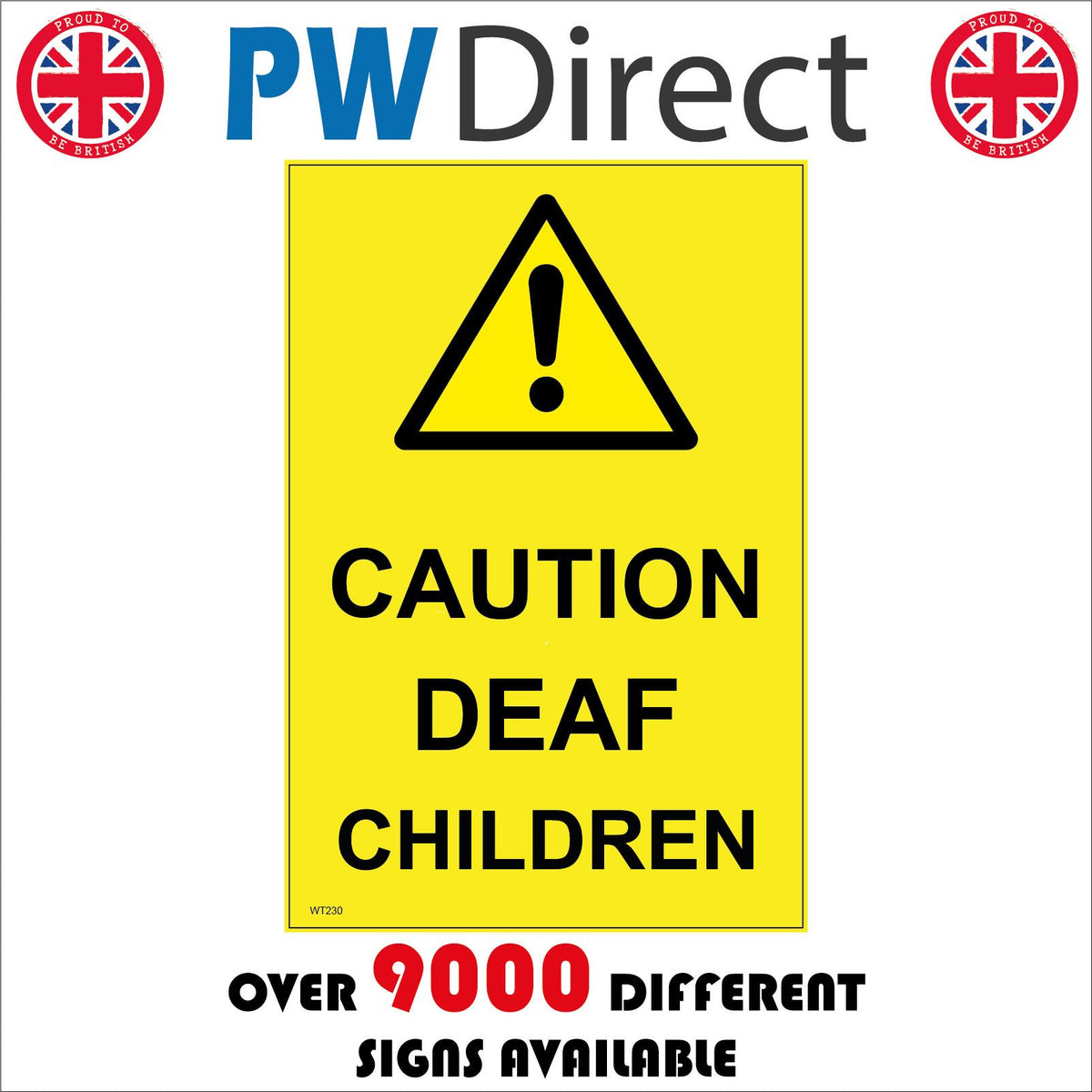 Caution Deaf Children Hearing Noise Sound Sign Language – PWDirect