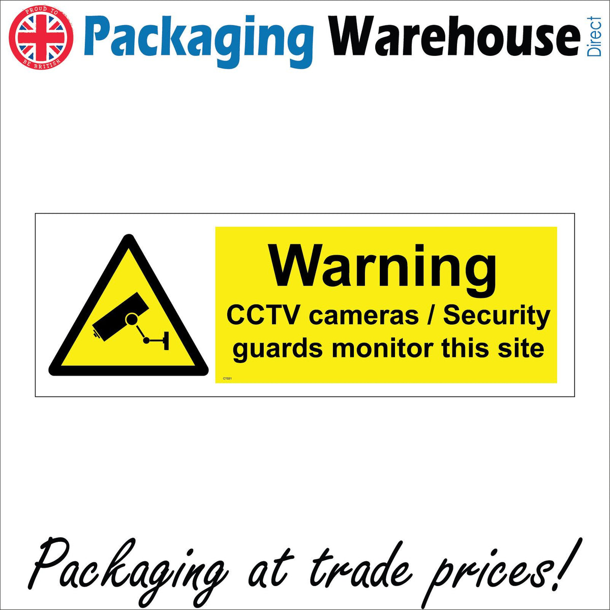 Warning Cctv Cameras/Security Guards Monitor This Sign with Camera ...