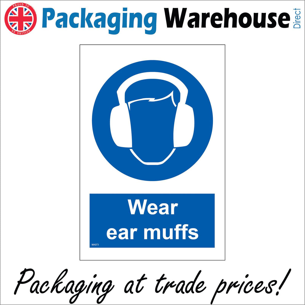 Wear Ear Muffs Sign with Face Headphones – PWDirect