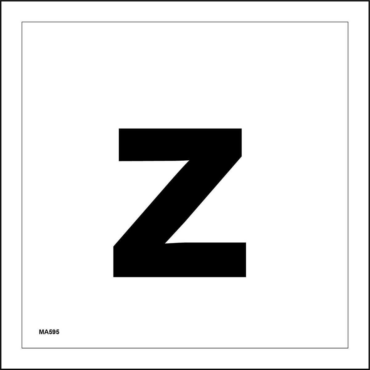 Letter Character z Warehouse Shelving Factory Storeroom Alphabet Sign ...