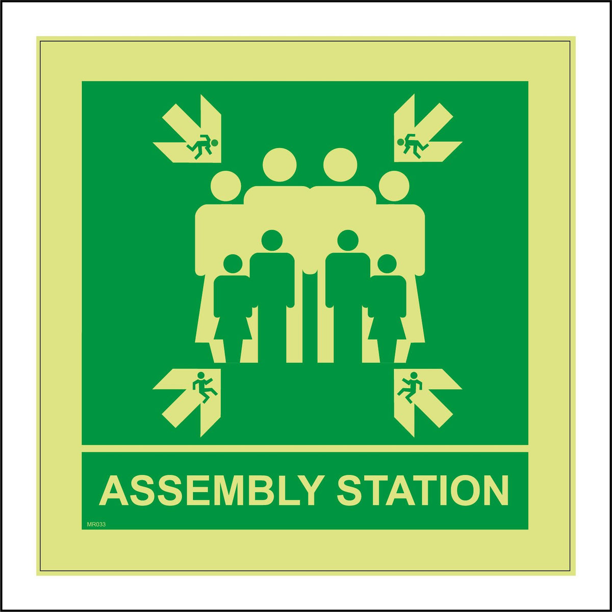 Assembly Station Sign with Arrows People – PWDirect