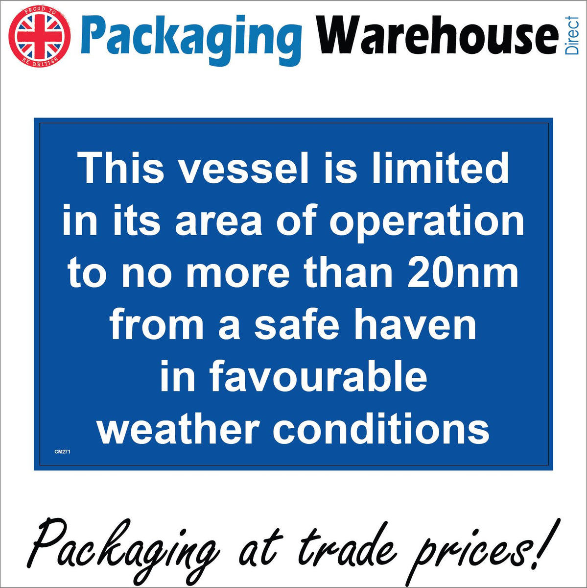 This Vessel Is Limited In Its Operation To No More Than 20NM From A ...